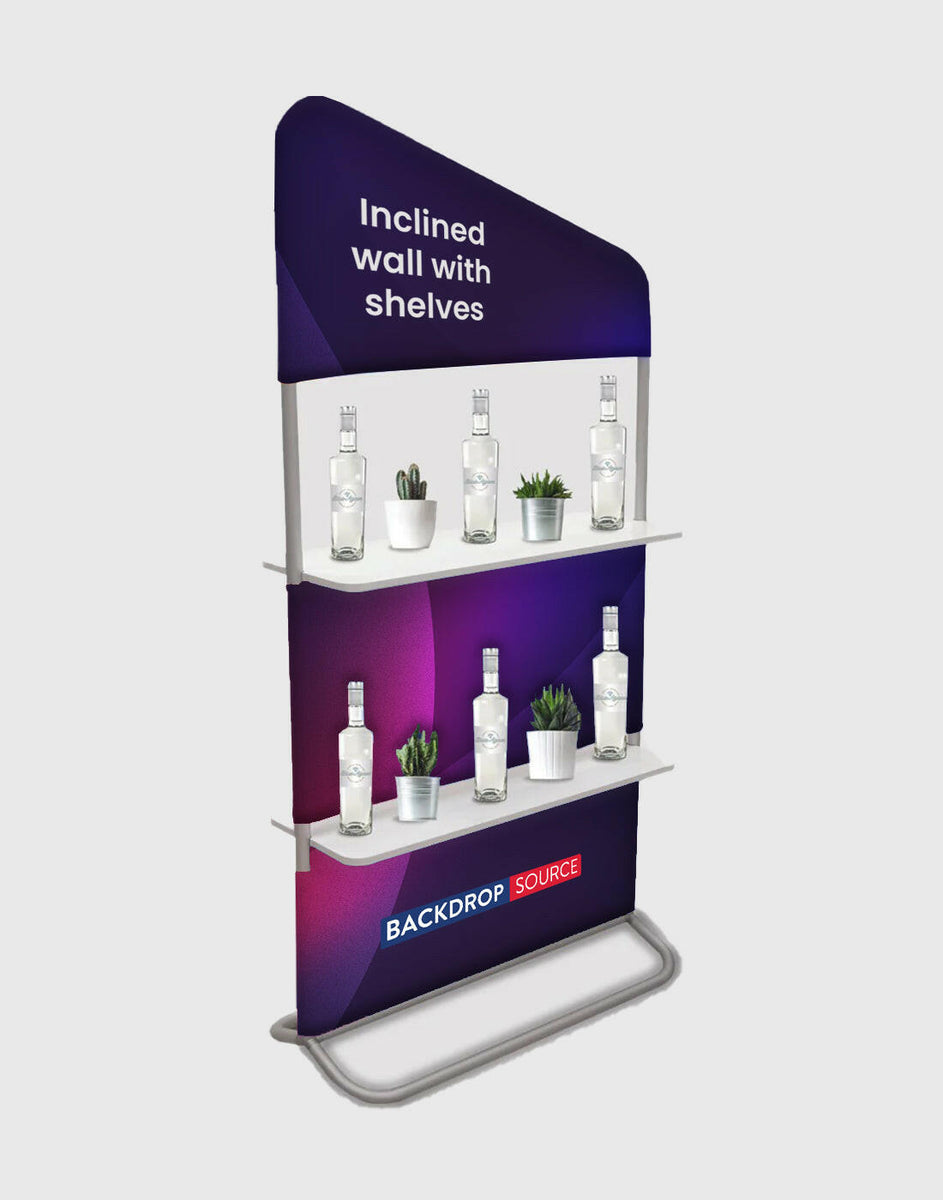 Transform Inclined Wall with Shelves for Versatile Display