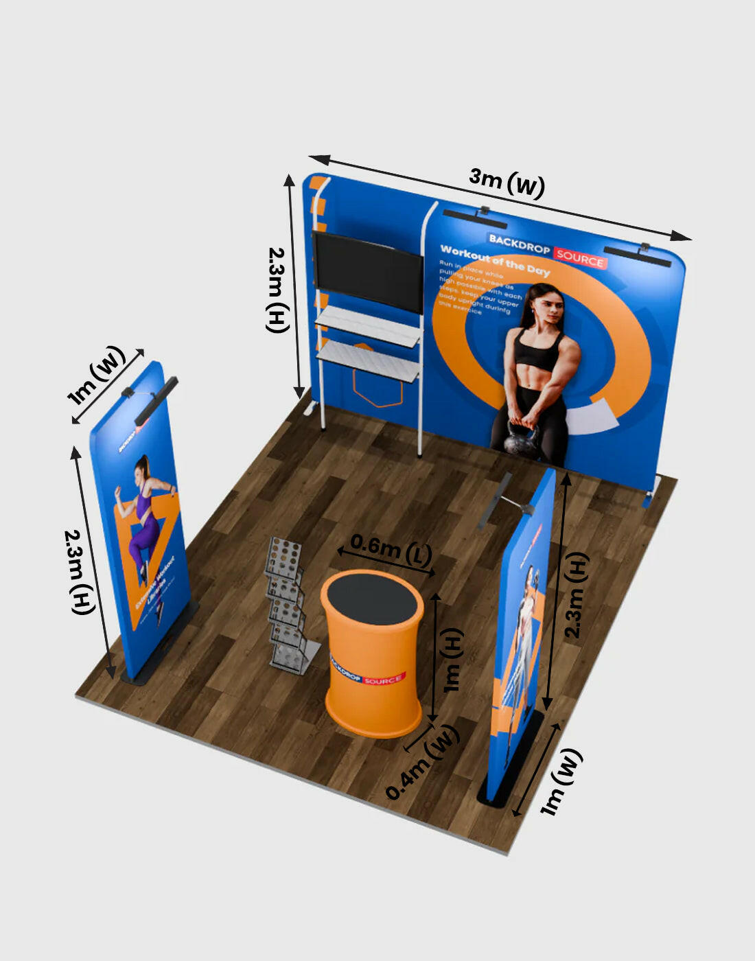 Premium Exhibition Kit for 3m Wide Booths| Backdropsource NZ