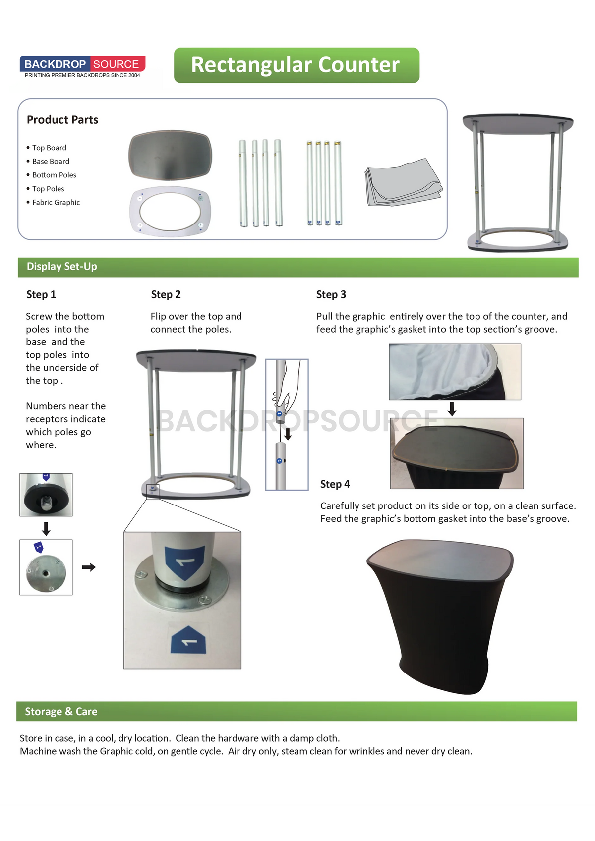 Rectangle Counter with Header Panel | Backdropsource NZ