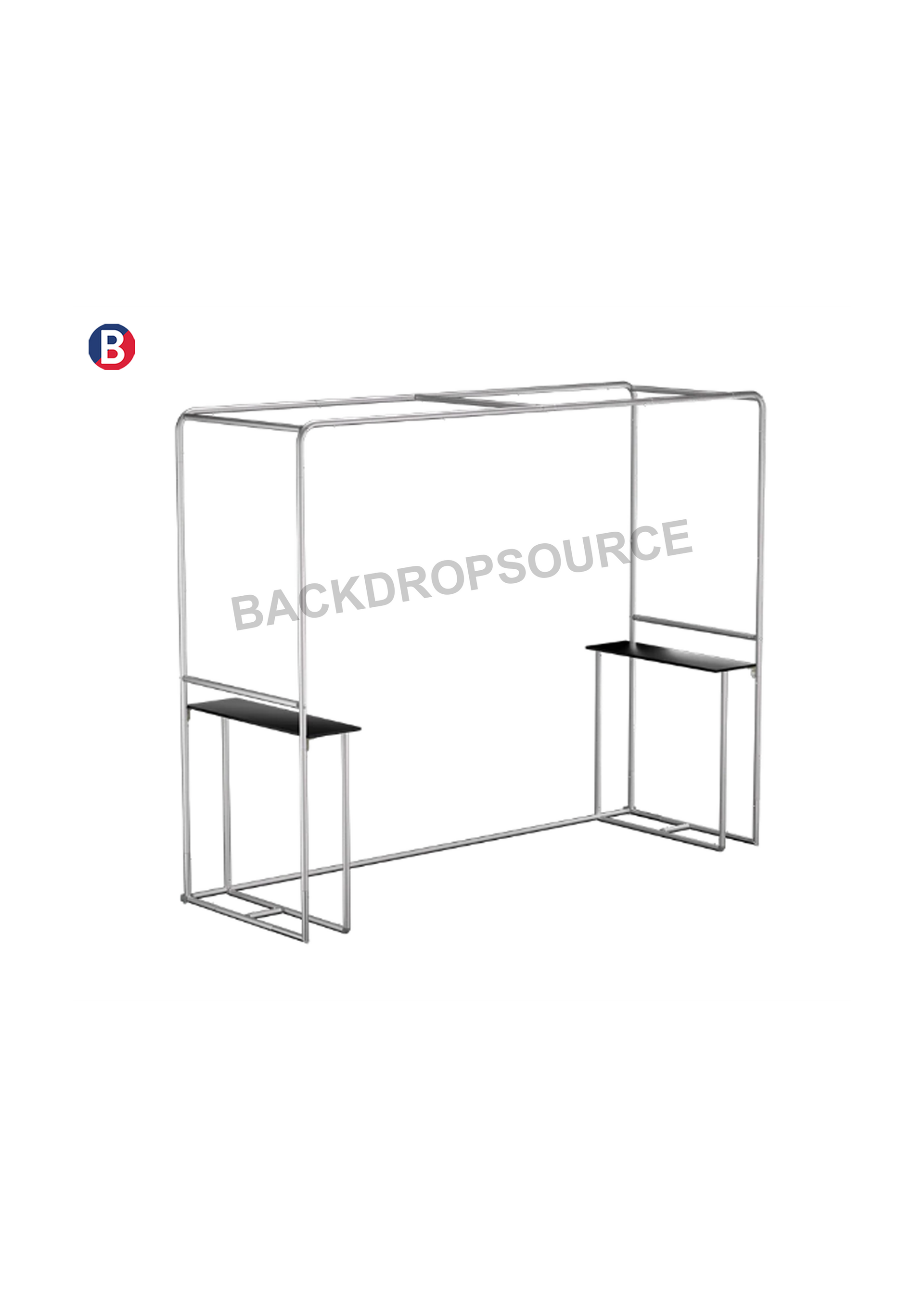 Stand Out: Square Arch Trade Show Booth with Shelf
