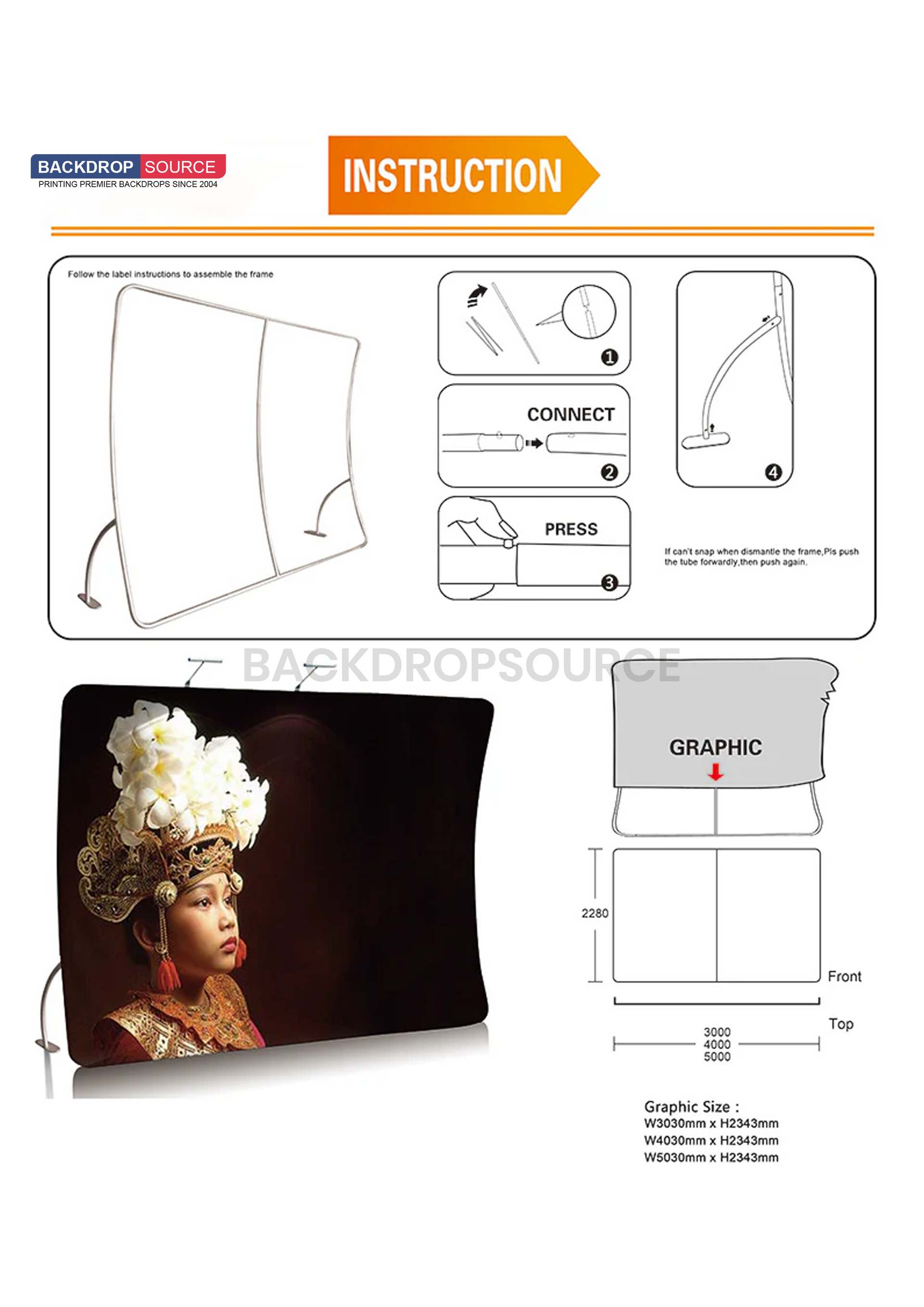 Modular U-Shape Fabric Display Stand | Backdropsource NZ