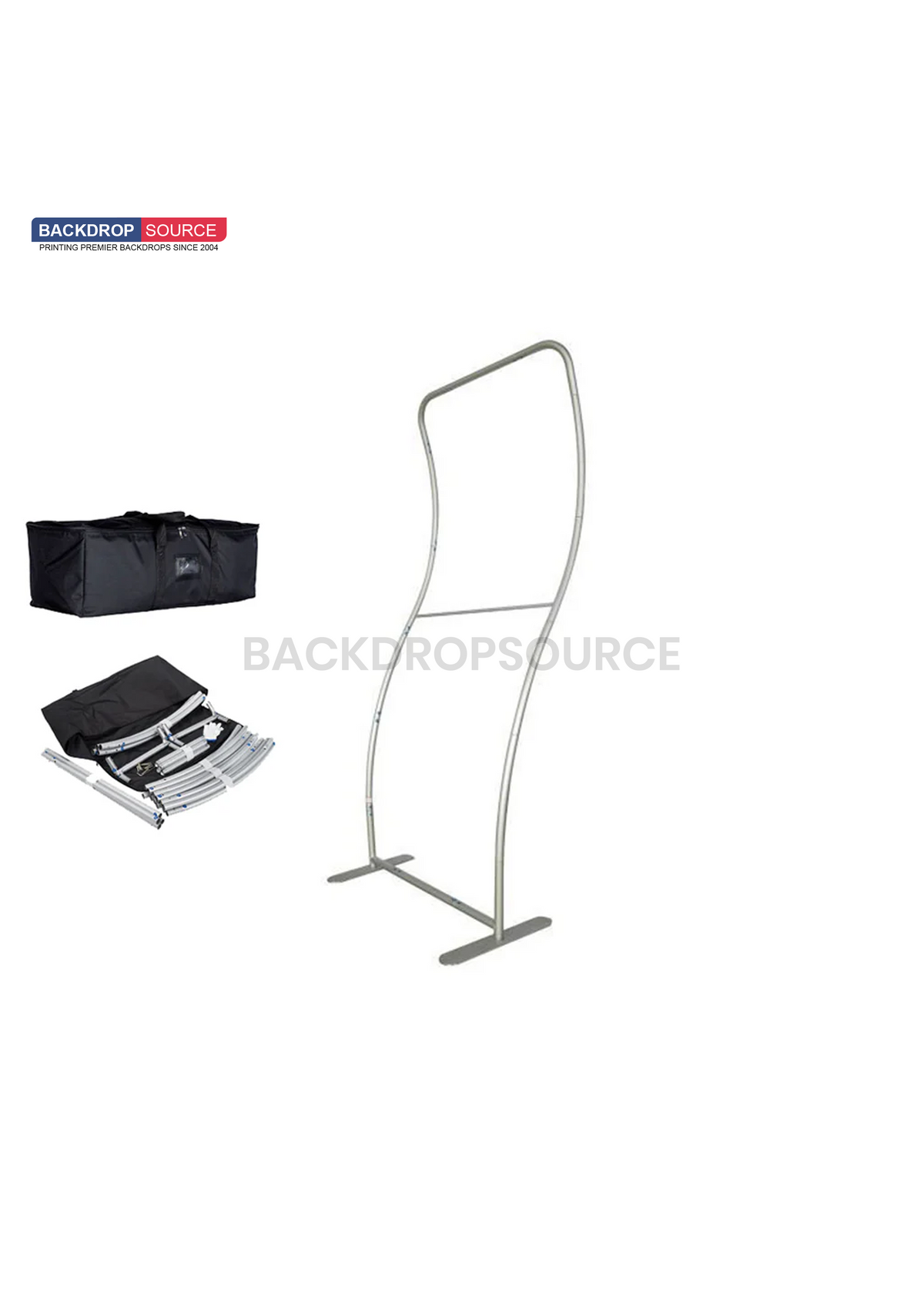 Vertical S Shape Tension Fabric Display Stands